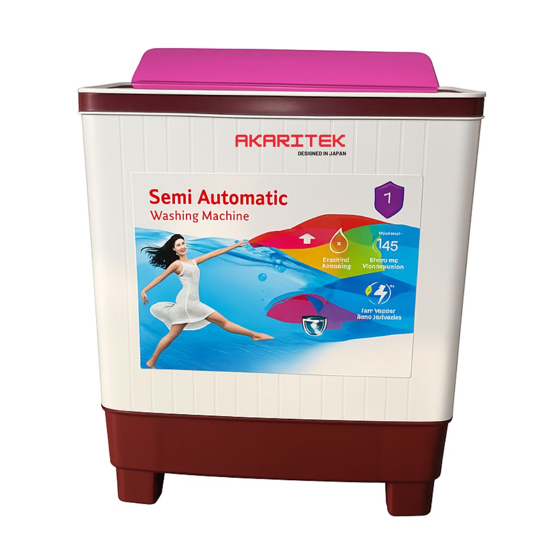 Akaritek 8 Kg Semi Auto Washing Machine - AK-SAW80 | AC GHAR